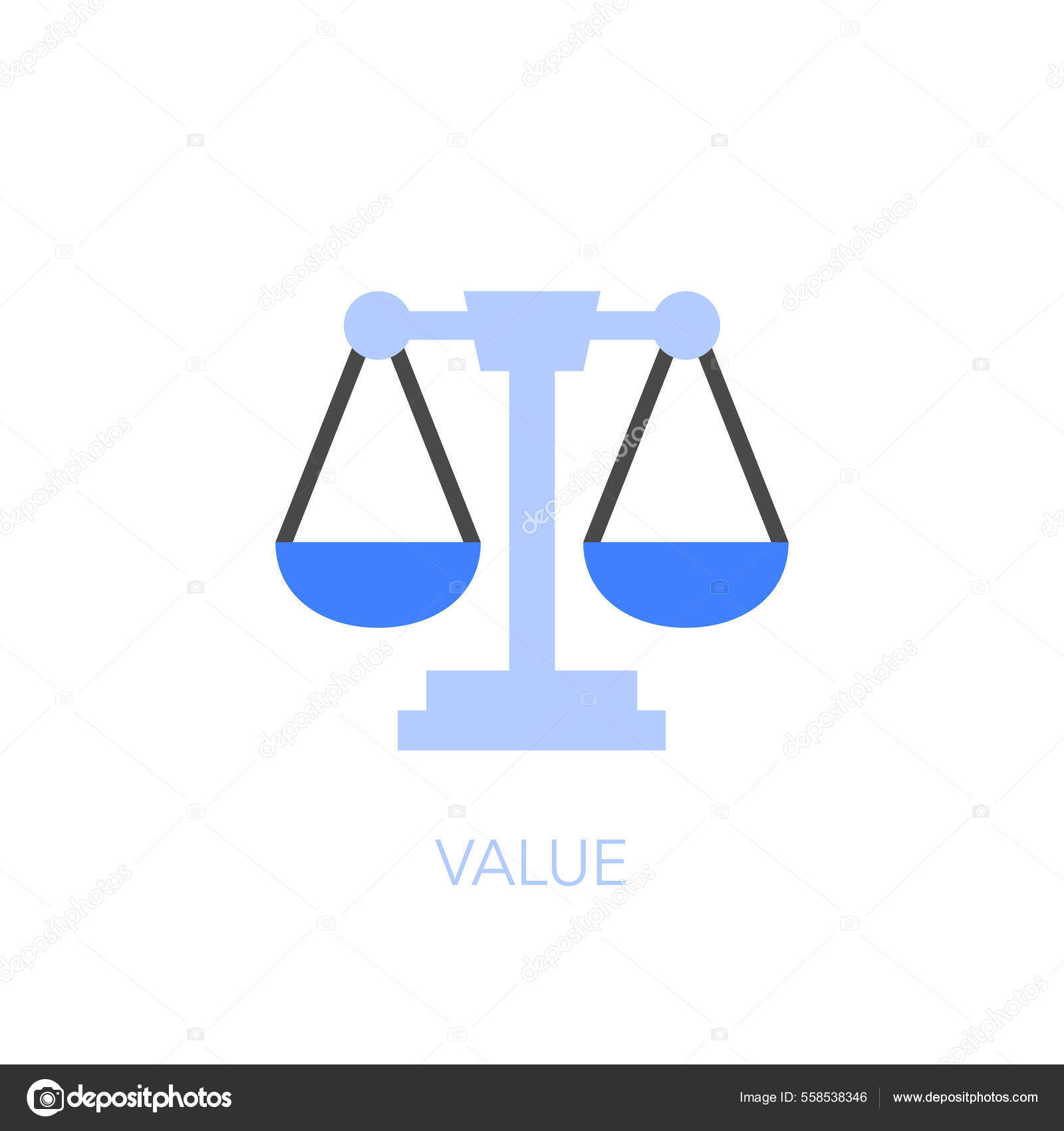 Símbolo Valor Visualizado Simple Con Peso Fácil Usar Para Sitio Vector ...