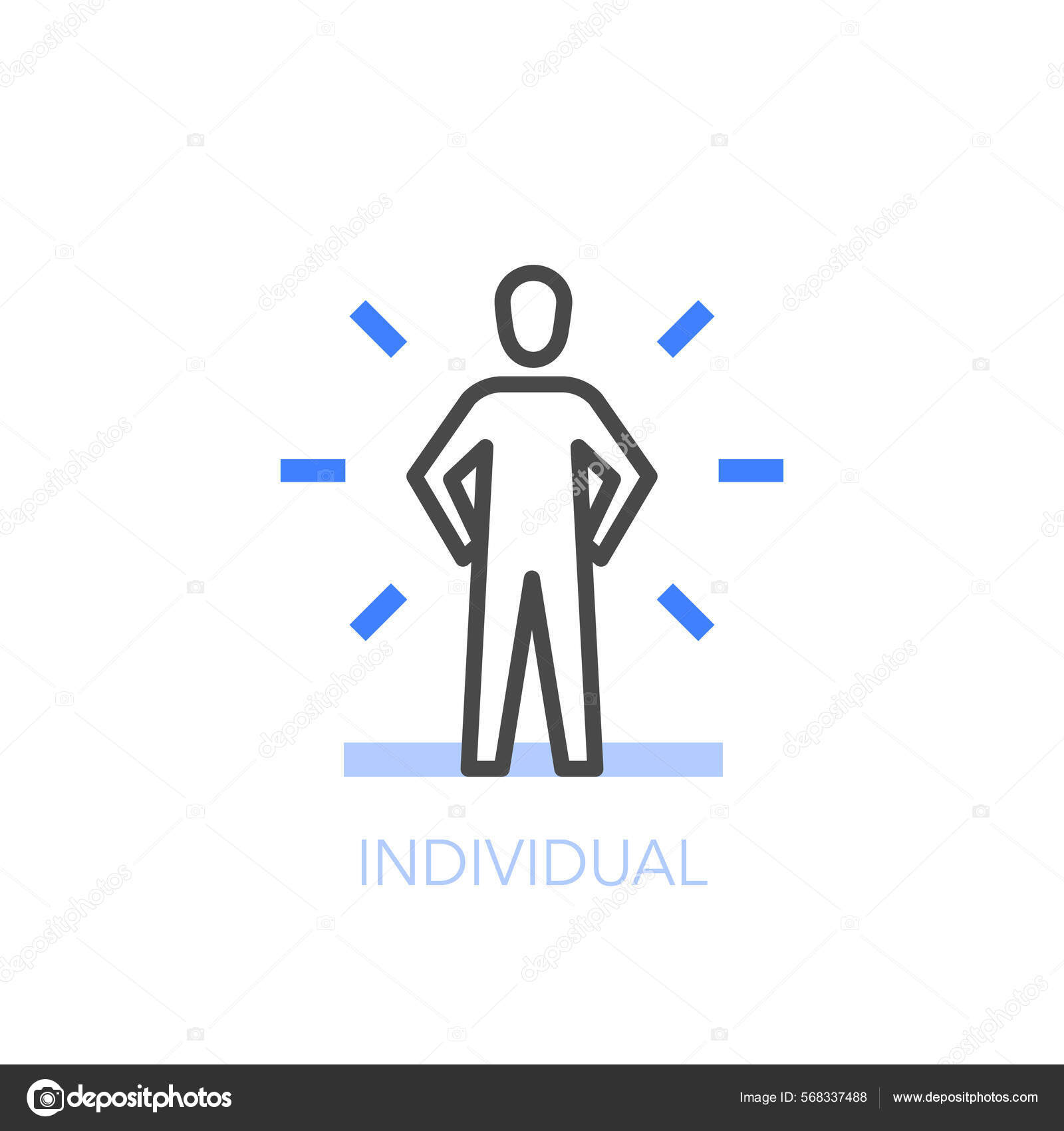 Simple Visualised Individual Symbol Successful Person Easy Use Your ...