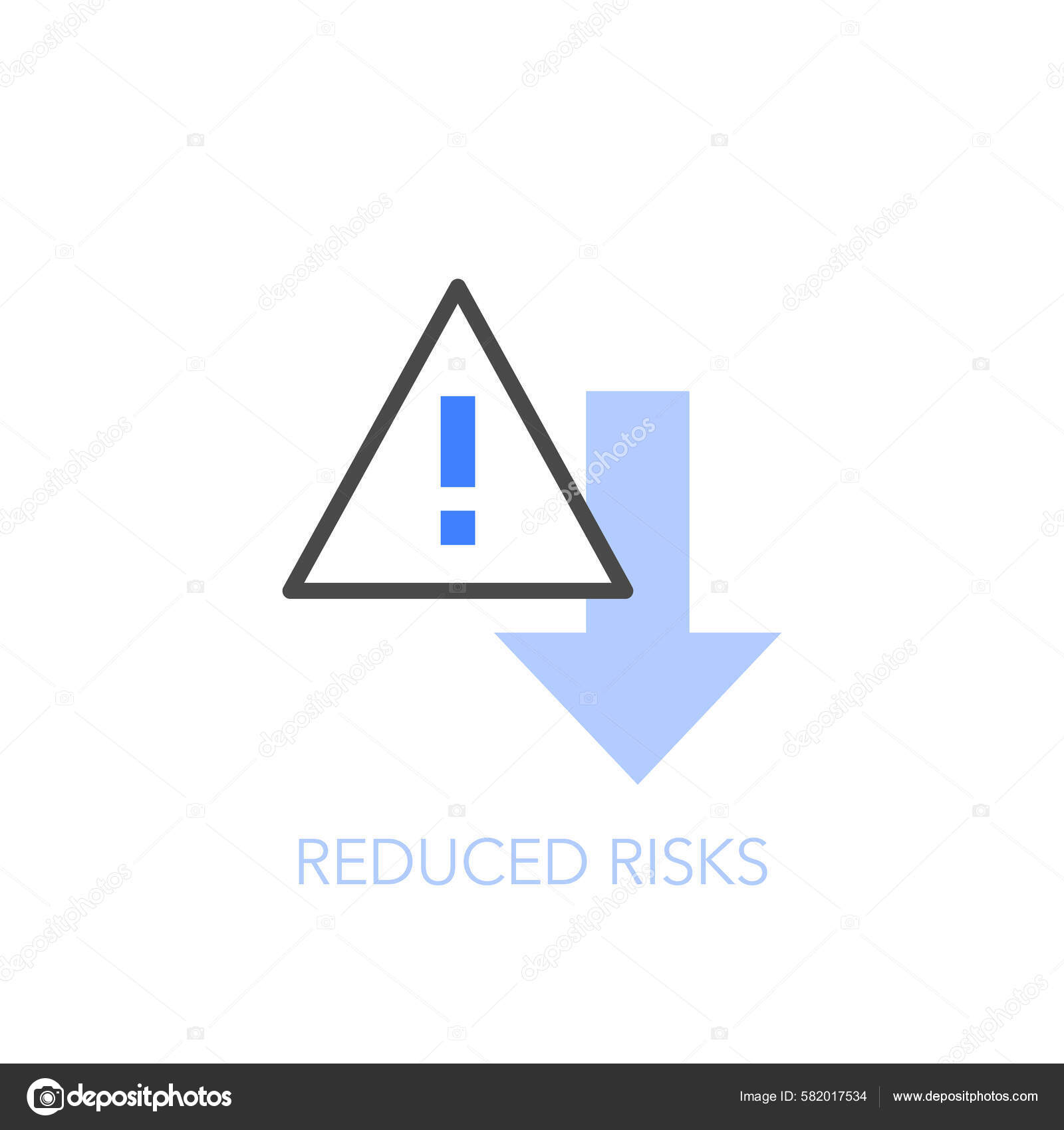 Simple Visualised Reduced Risks Symbol Easy Use Your Website ...