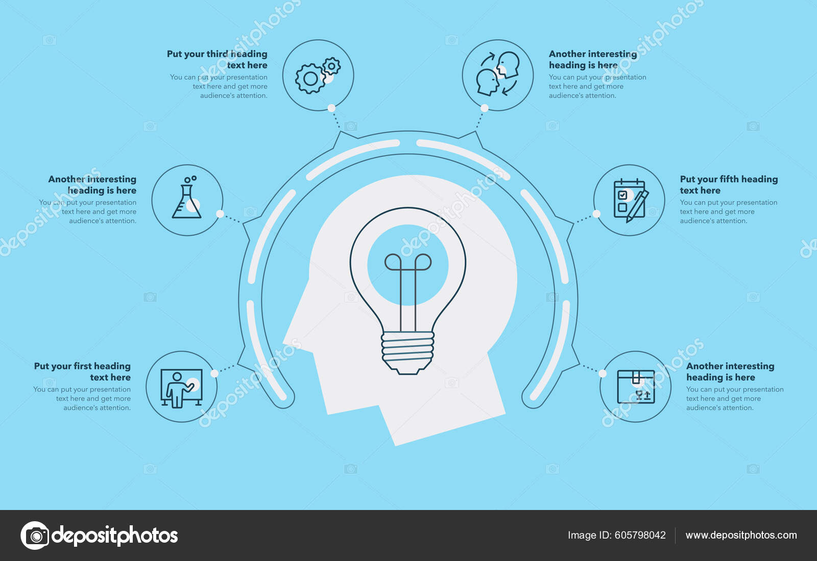 Innovation Process Template Six Steps Blue Version Slide Business ...