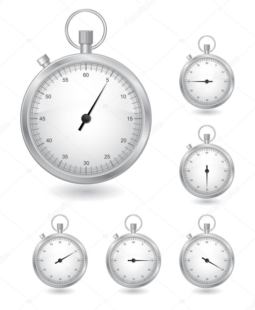 Timer stopwatch 3d realistic icon — Stock Vector © igarts #29695681