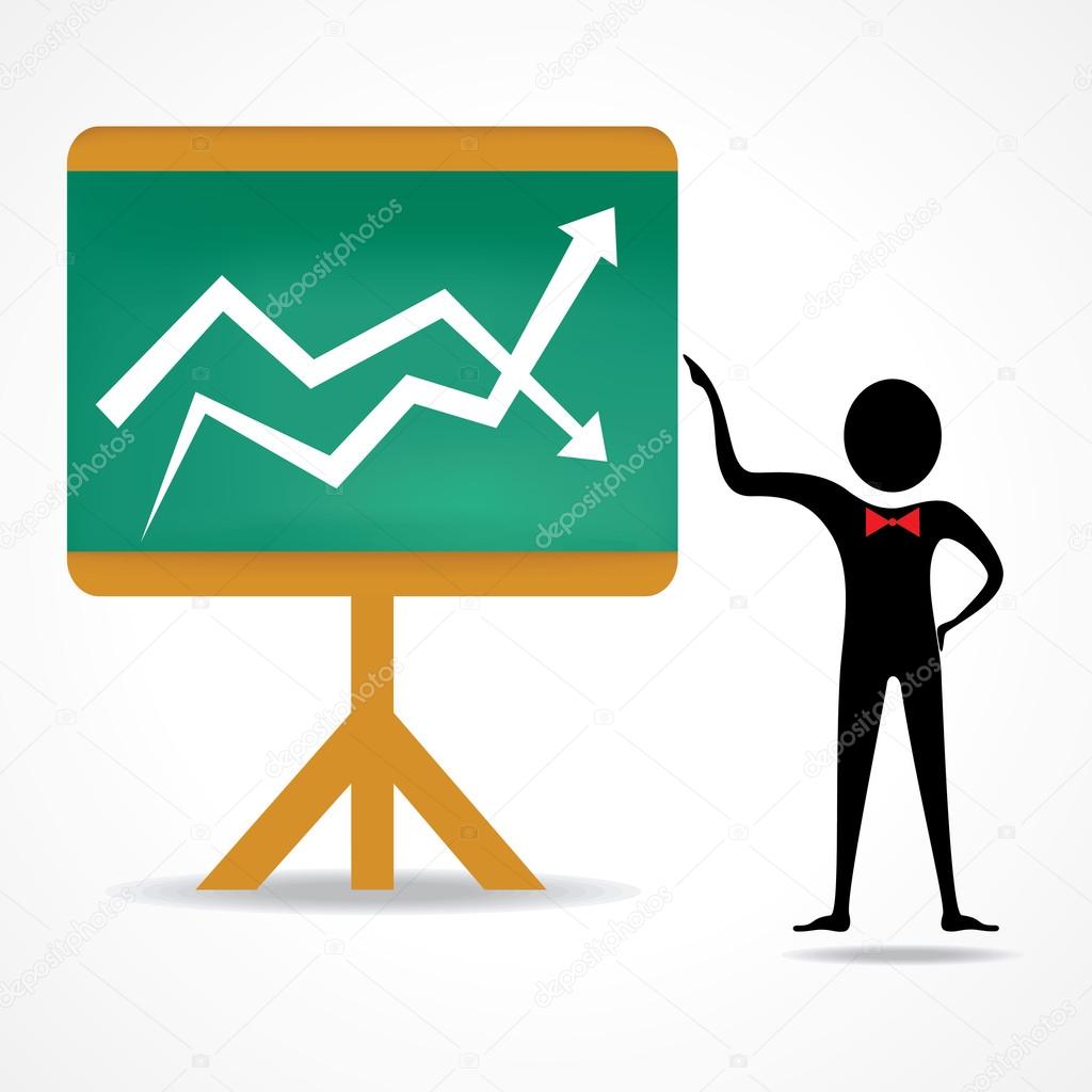 Man pointing business chart Stock Vector Image by ©graphicsdunia4u ...