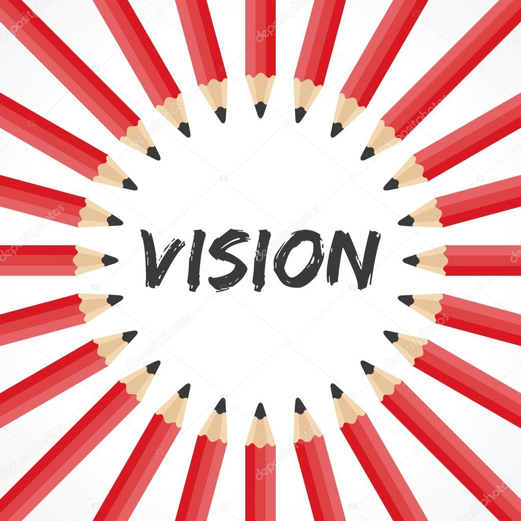 Vision word with pencil background Stock Vector by ©graphicsdunia4u ...
