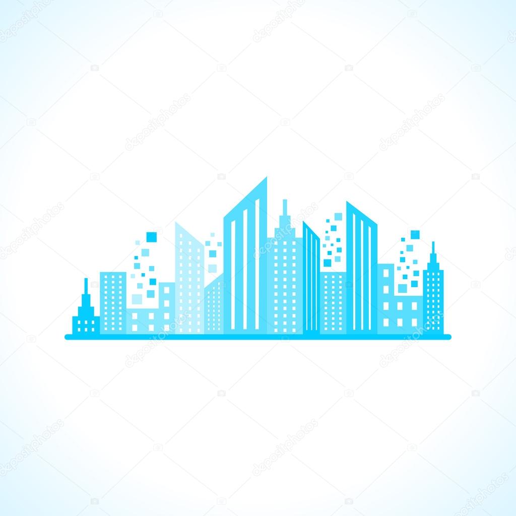 Edificios azules Vector de Stock de ©graphicsdunia4u 32490363