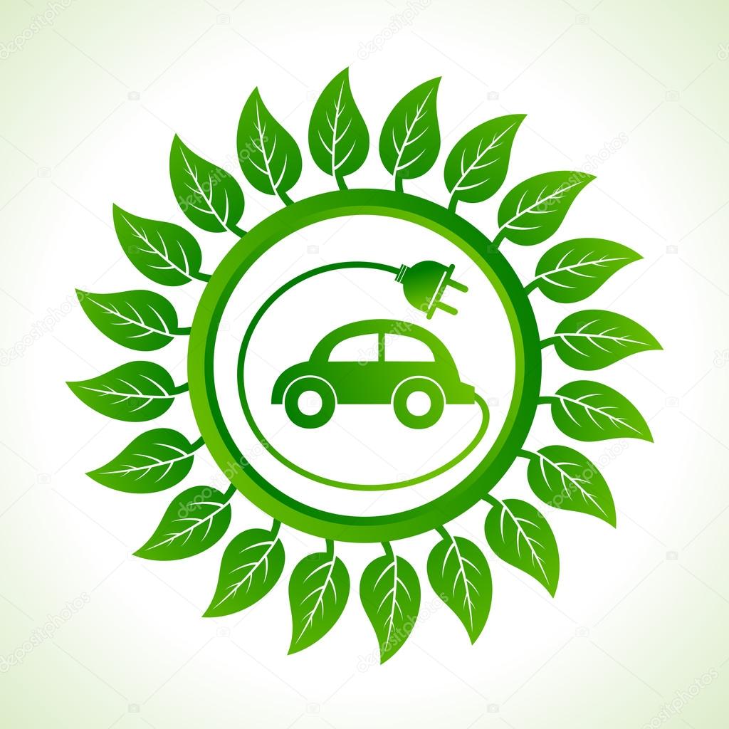Eco car inside the leaf Stock Vector Image by ©graphicsdunia4u #32824443