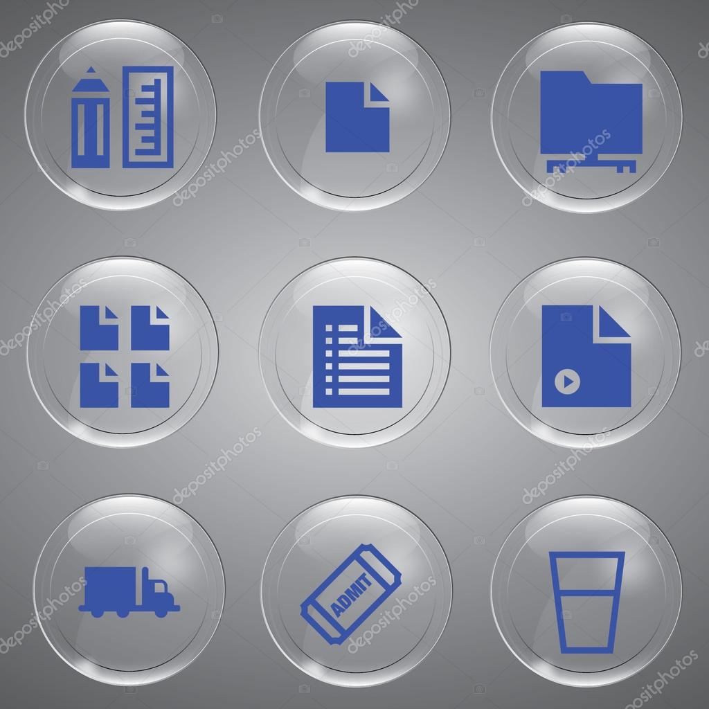 3d iconos 3d iconos conjunto icono de vidrio iconos vector icono ...