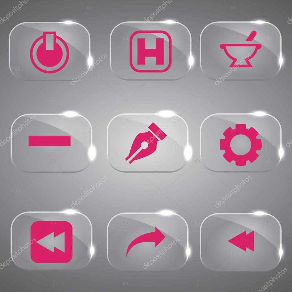 3d icons 3d icons set icon glass icons vector icon set icons icon ...