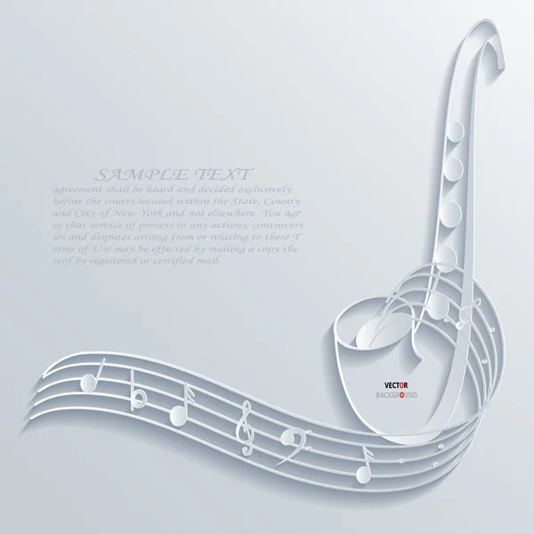 Music Notes Abstract 3D Design Background Vector illustrations White ...