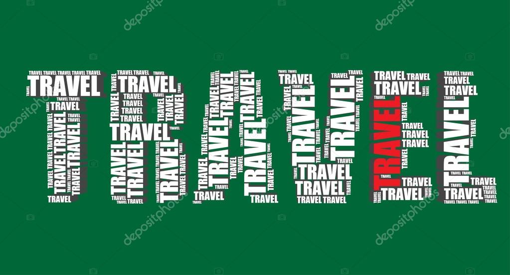 Travel typography 3d text word travel art — Stock Vector © neo61322 ...