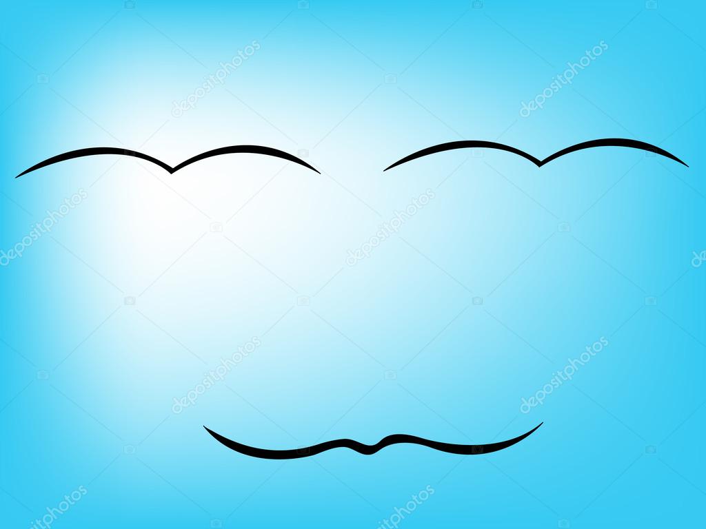 Blue smiley face bird | Bird smile face — Stock Vector © lavinia4000 ...