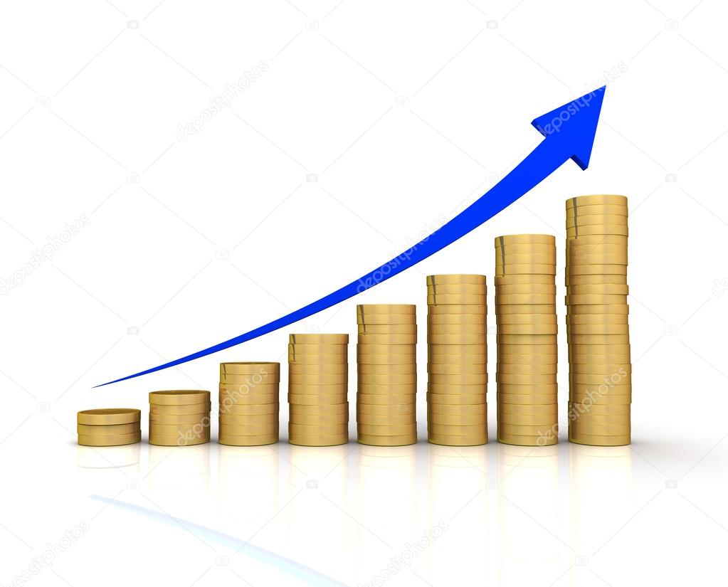 Rising gold graph — Stock Photo © mstanley #30636381