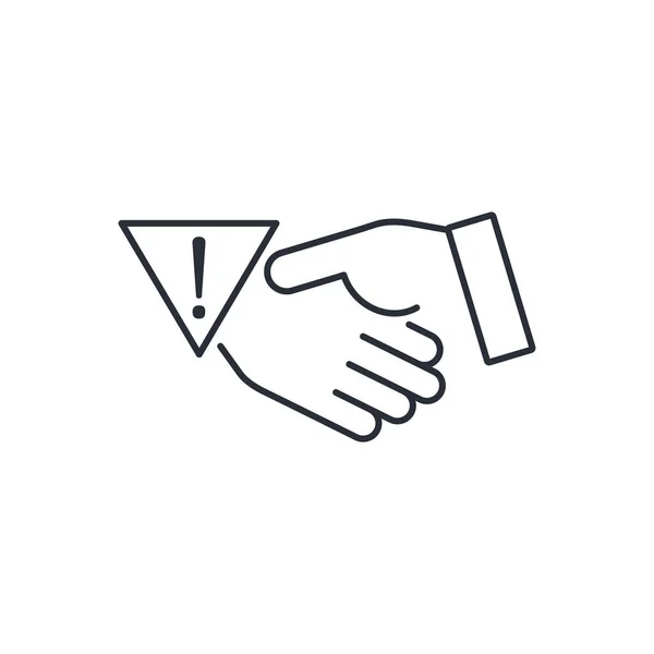 Handshake Check Mark Example Successful Cooperation Vector Linear Icon ...