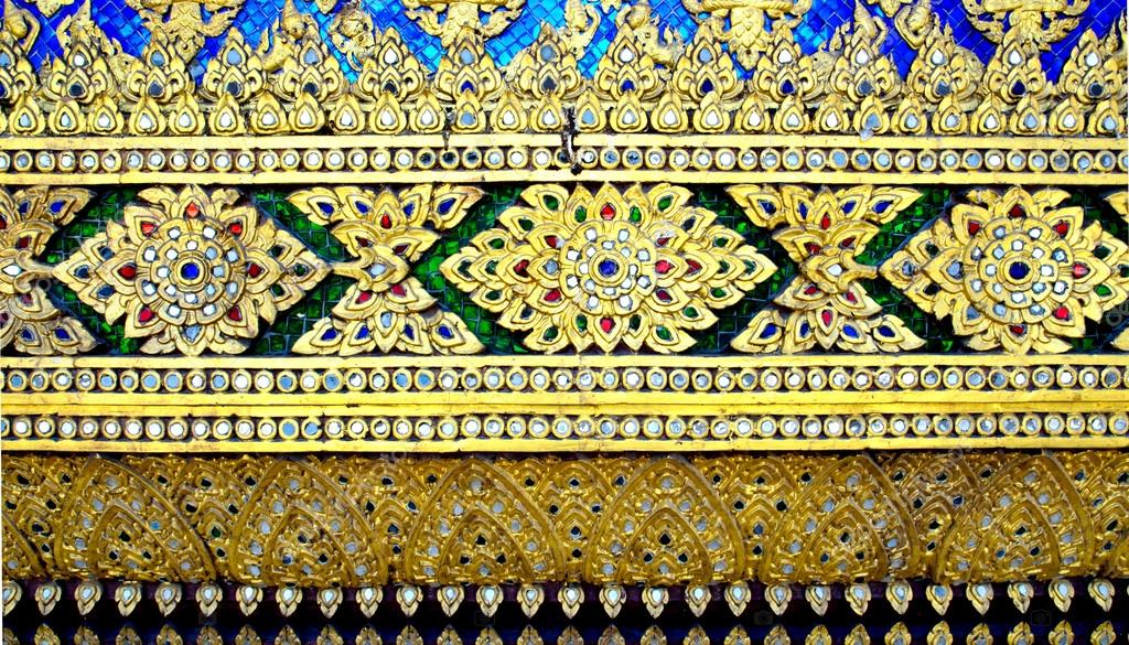 Thai art wall pattern for background — Stock Photo © surawutob #40395561