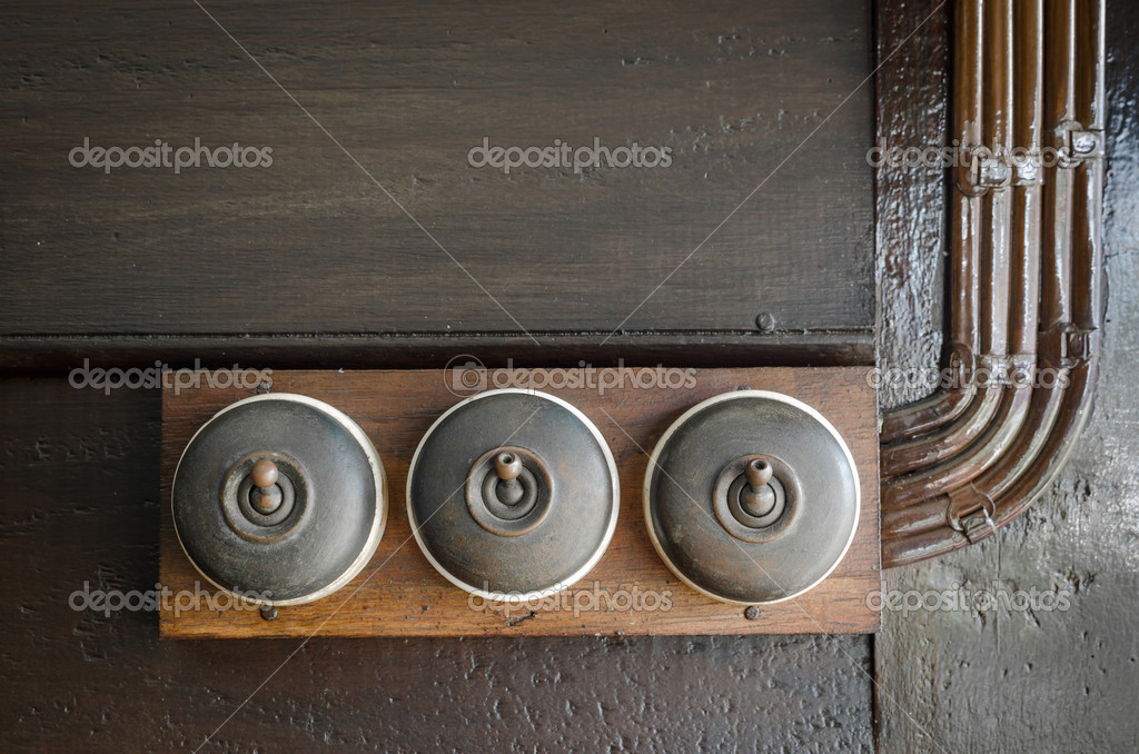 Antique Electric switches — Stock Photo © nop16 #43349085