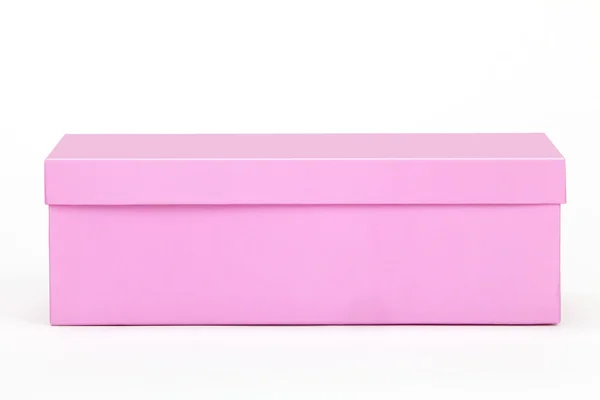 Pink shoe box on white background with clipping path. Stock Photo by ...