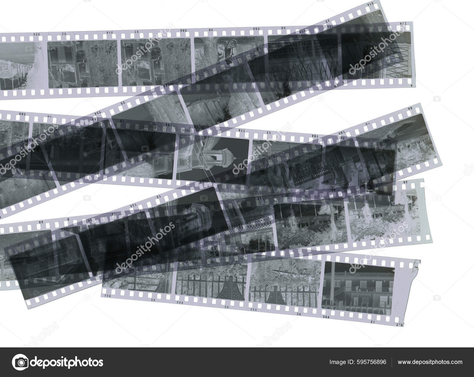 Background Old Photohraphic Negative Films Black White Strips — Stock ...