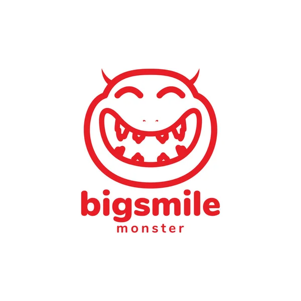 cara roja monstruo gran sonrisa logo dise o vector gr fico s mbolo ...