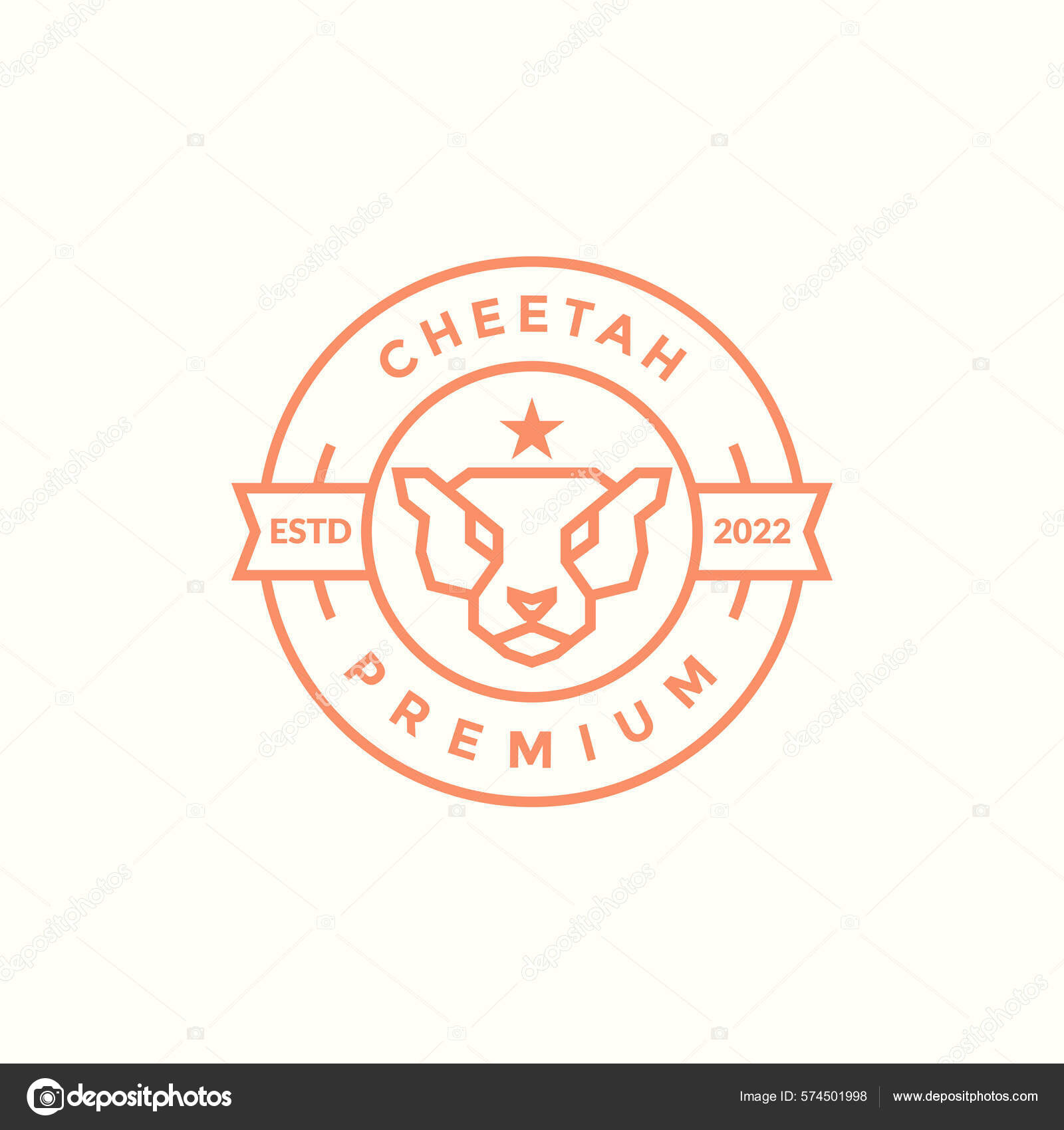 Head Line Cheetah Badge Logo Design Vector Graphic Symbol Icon Stock ...