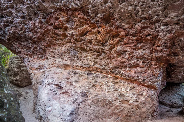 The Colored Sands Hall. Sedimentary rocks composed of rocks and ...