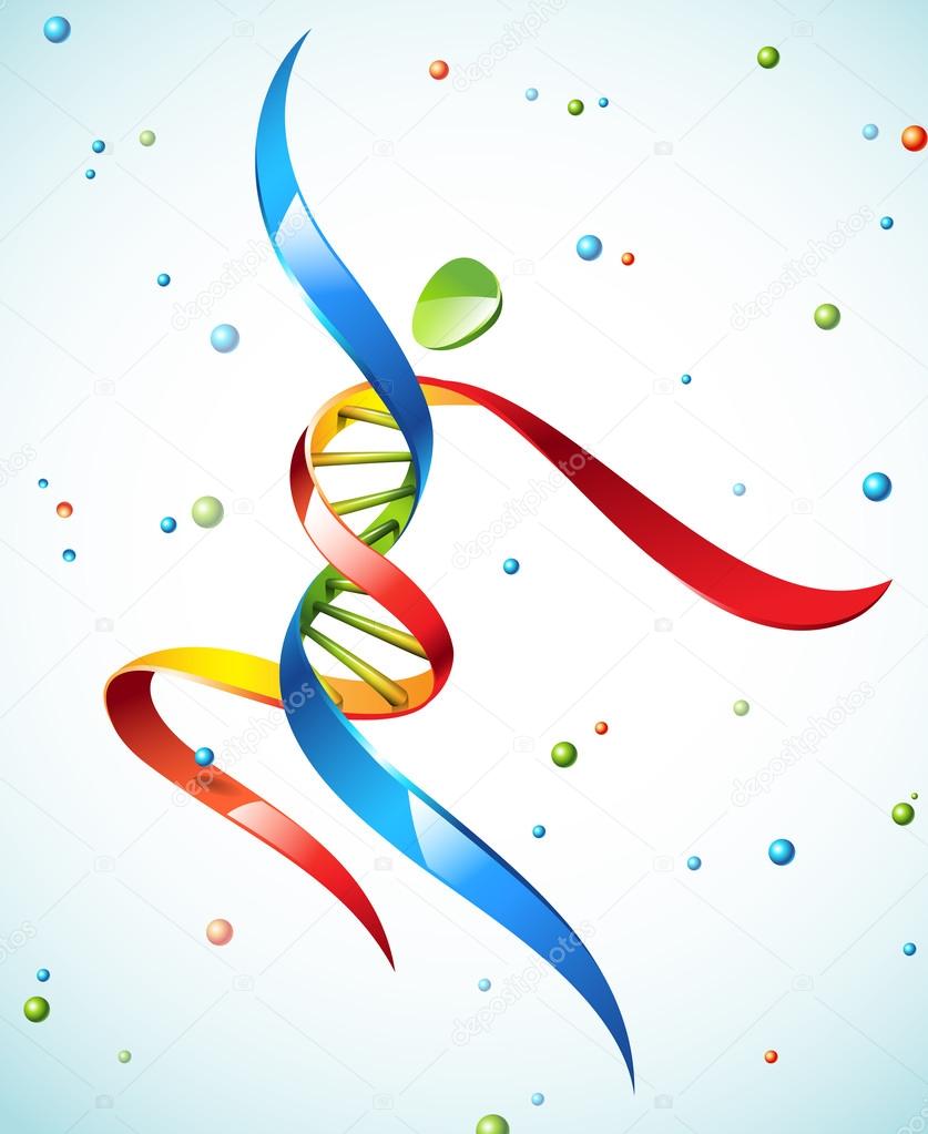 Colorful DNA Figure — Stock Vector © vectorfrenzy #38739955