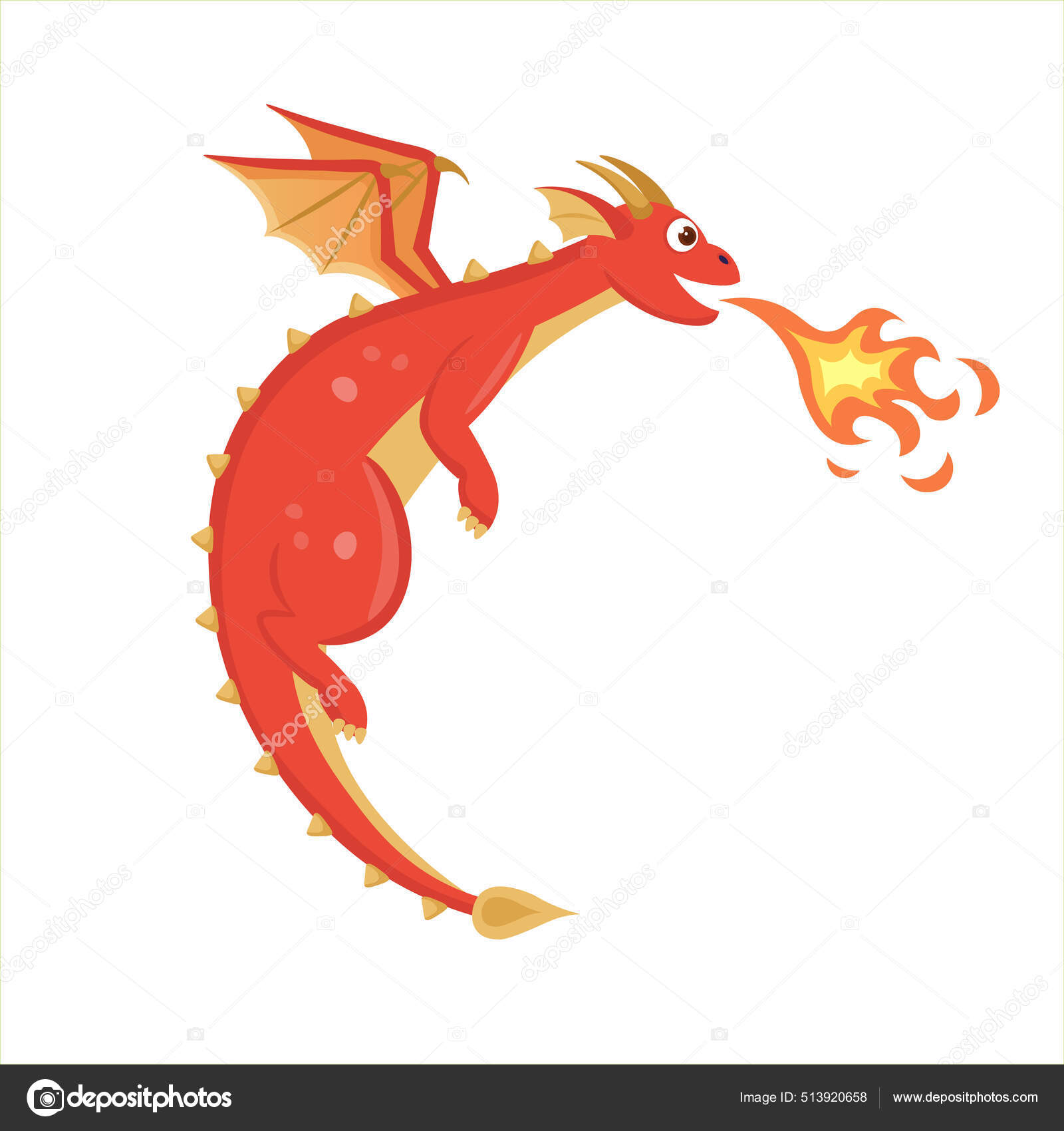 Flying Dragon Breathing Fire