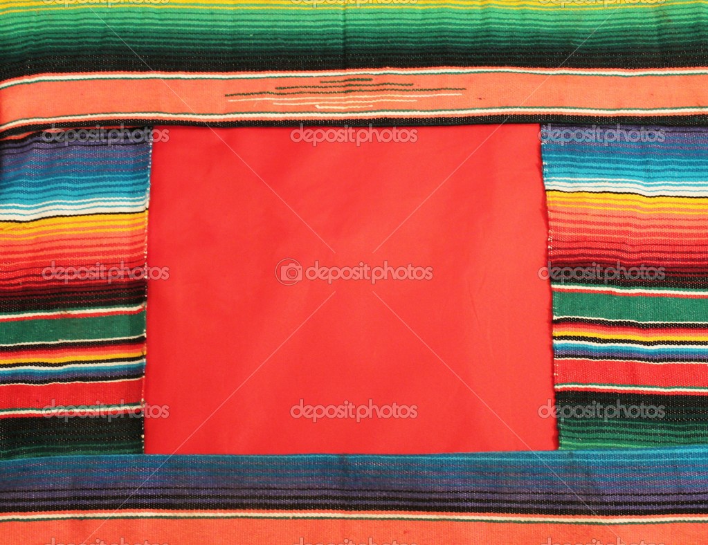 Mexican mexico frame cinco de mayo poncho background copy space Stock ...