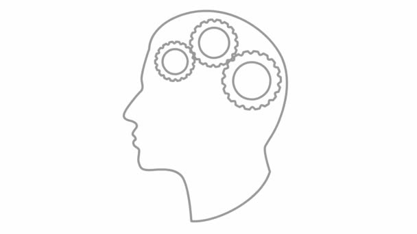 Animated Linear Mechanism Head Gears Concept Idea Creativity Intellect ...