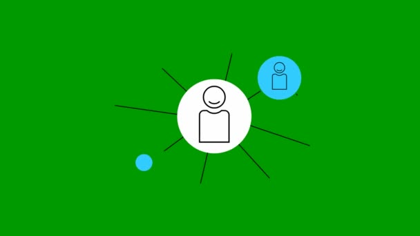 Animated Yellow Symbols People Connect Themselves Concept Management ...