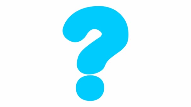 Animated Funny Blue Symbol Question Mark Looped Video Vector ...