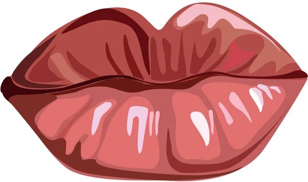 Highly detailed puckered lips spitting vector illustration drawing ...