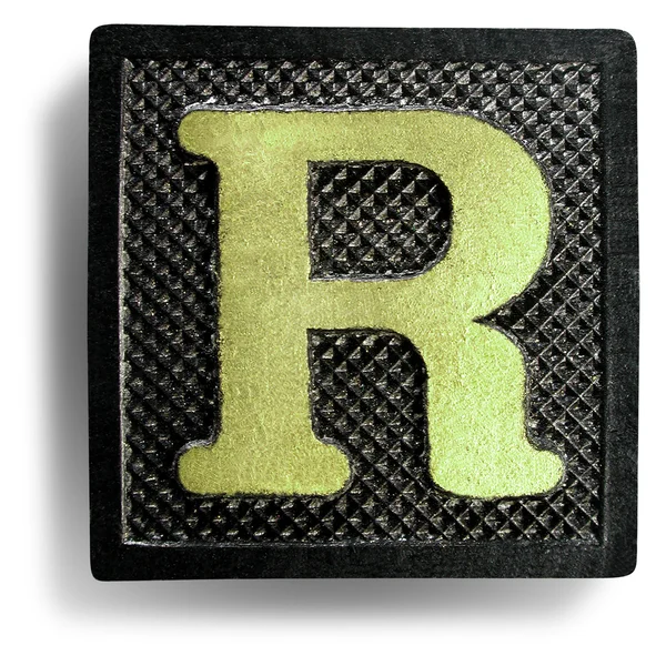 Photograph of Sepia Wooden Block Letter R — Stock Photo © ronjoe #29370415