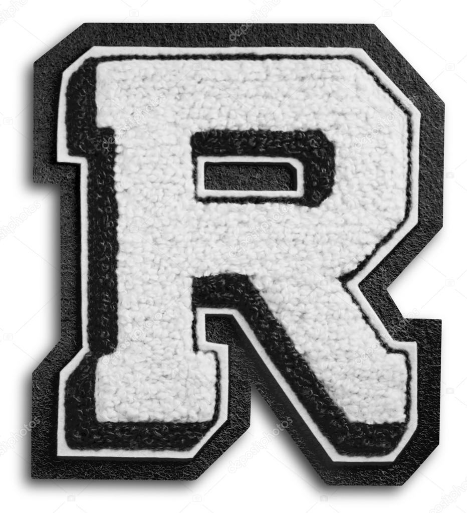 Black Varsity Letter R