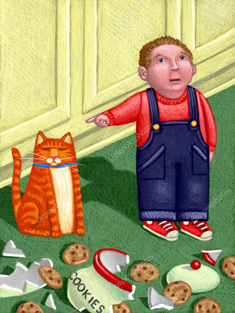 Illustration of Darn Cat — Stock Photo © ronjoe #29372913