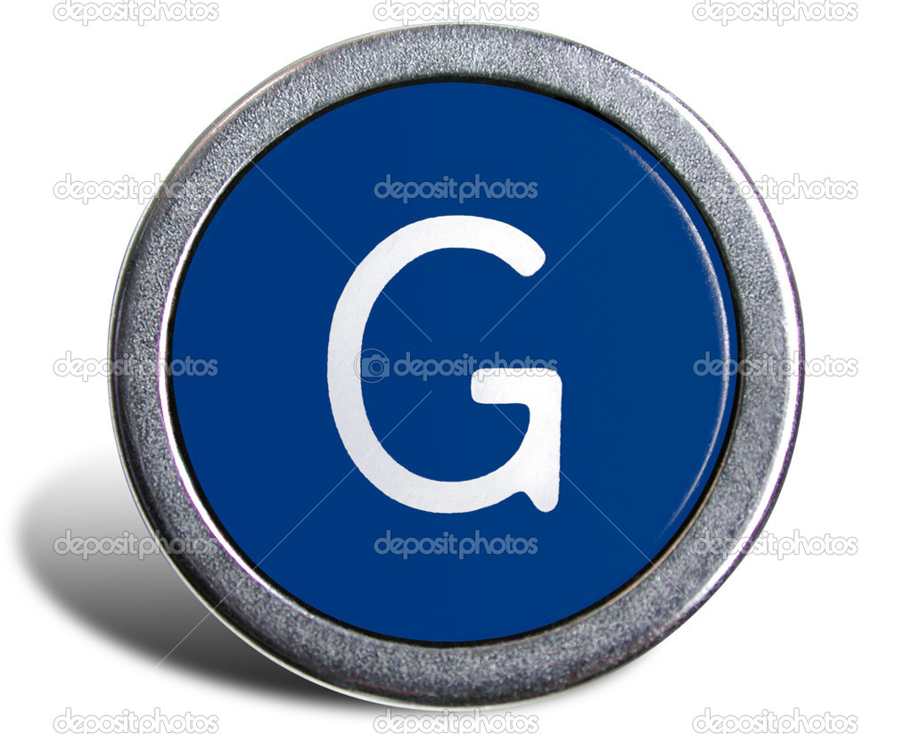 Photograph of Old Typewriter Key Letter G — Stock Photo © ronjoe #29373447
