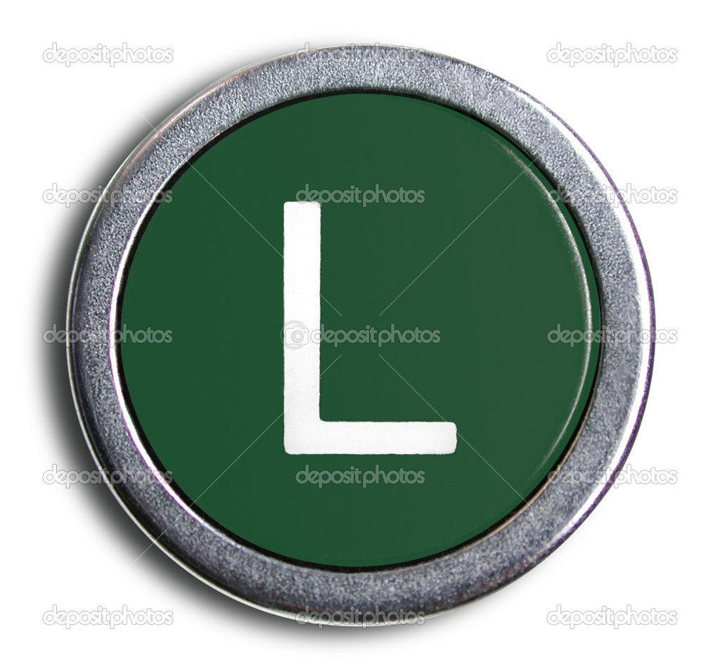 Photograph of Old Typewriter Key Letter L — Stock Photo © ronjoe #29374783