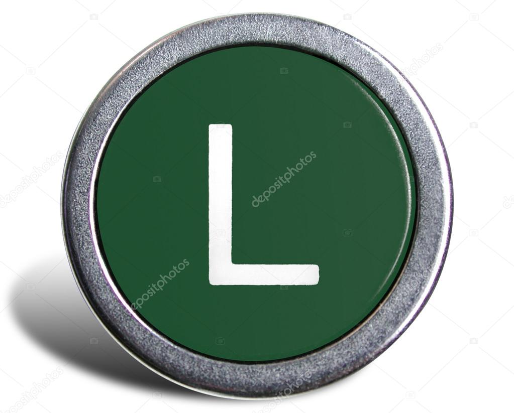 Photograph of Old Typewriter Key Letter L — Stock Photo © ronjoe #29374789