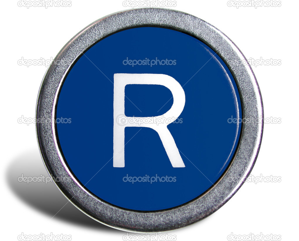 Old Typewriter Key Letter R — Stock Photo © ronjoe #29376117