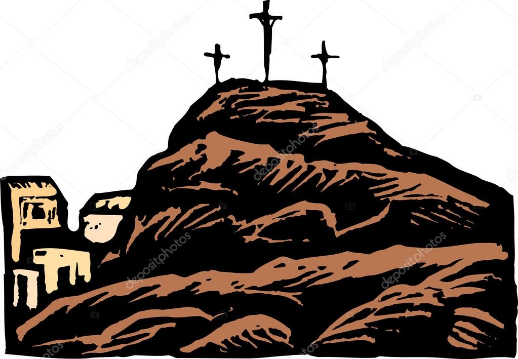 Woodcut Illustration of Calvary Stock Vector Image by ©ronjoe #29466801
