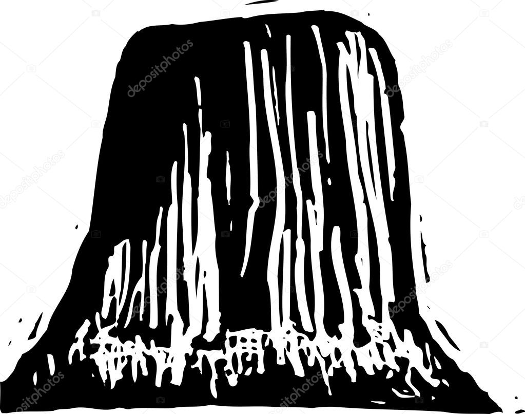 Vector Illustration of Devil's Tower Stock Vector Image by ©ronjoe ...