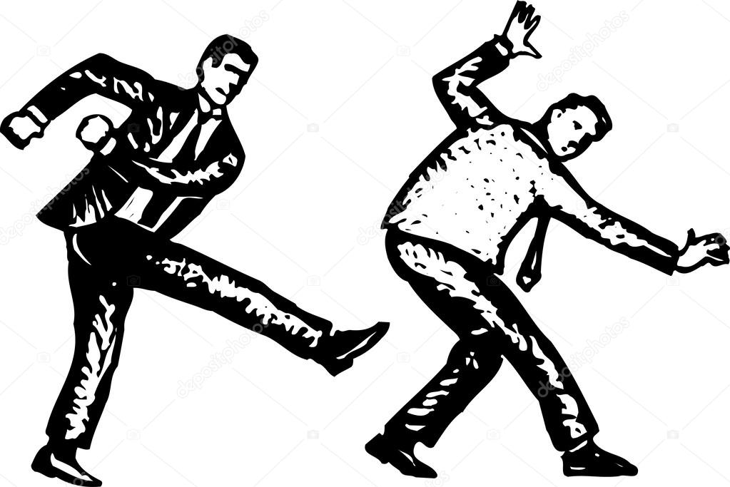 Someone Kicking Drawing