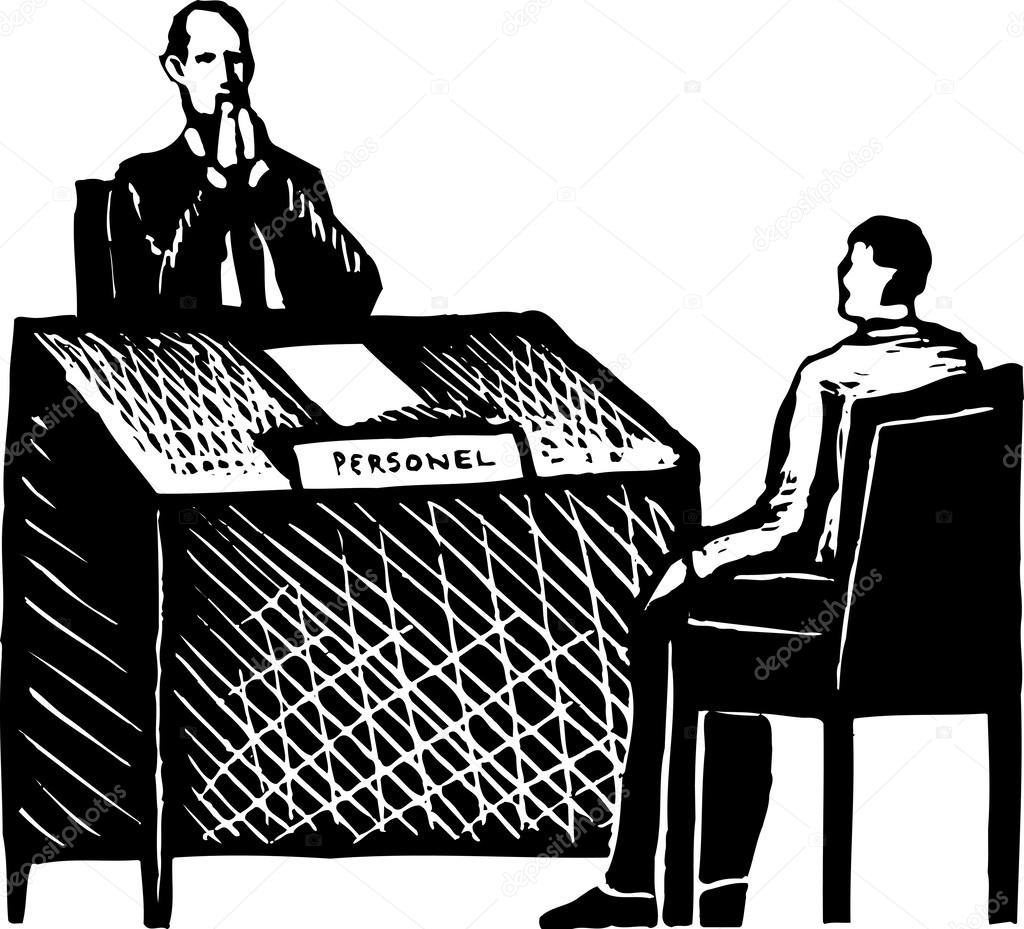 Interview Clipart Black And White