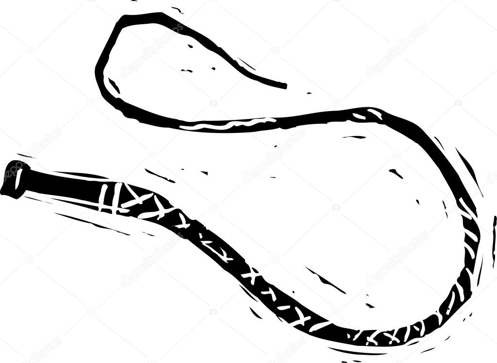 Woodcut Illustration of Whip — Stock Vector © ronjoe #29892923