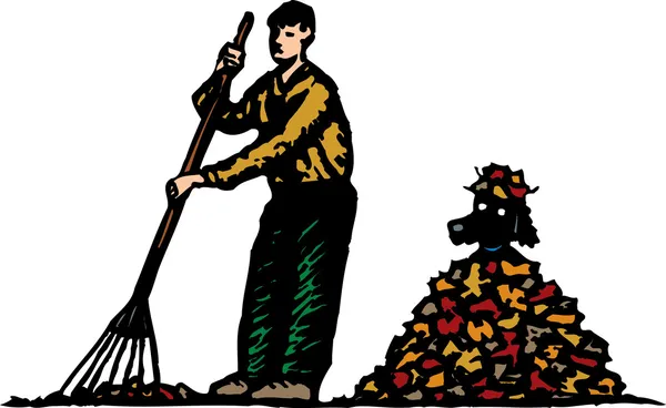 ᐈ Old man raking stock images, Royalty Free raking vectors | download ...