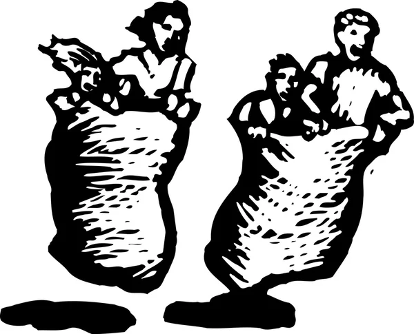 Sack race Vector Art Stock Images | Depositphotos