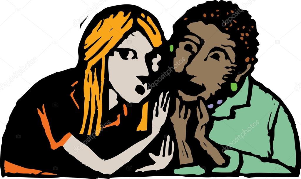 Gente Contando Secretos Clip Art