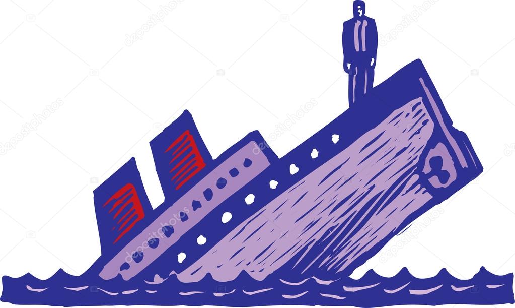 Sinking Ship Stock Vector Image by ©ronjoe #30503495