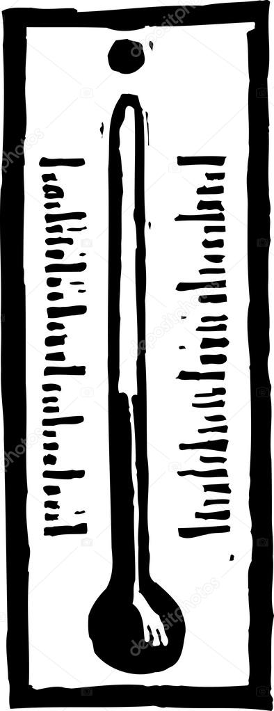 Woodcut Illustration of Thermometer Stock Vector Image by ©ronjoe #30603517