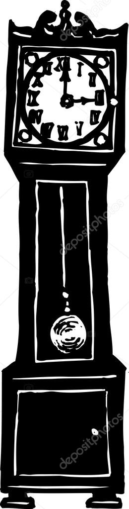Vector Illustration of Grandfather Clock — Stock Vector © ronjoe #31116031
