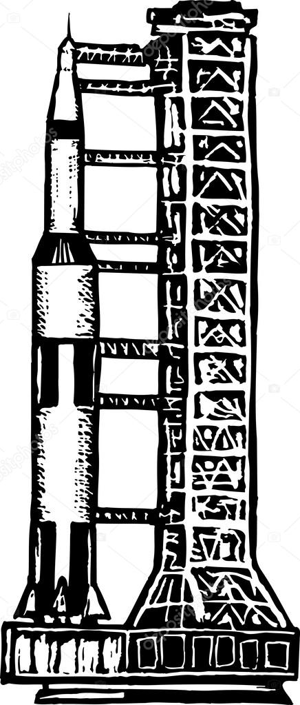 Vector Illustration of Saturn 5 Rocket — Stock Vector © ronjoe #31117401