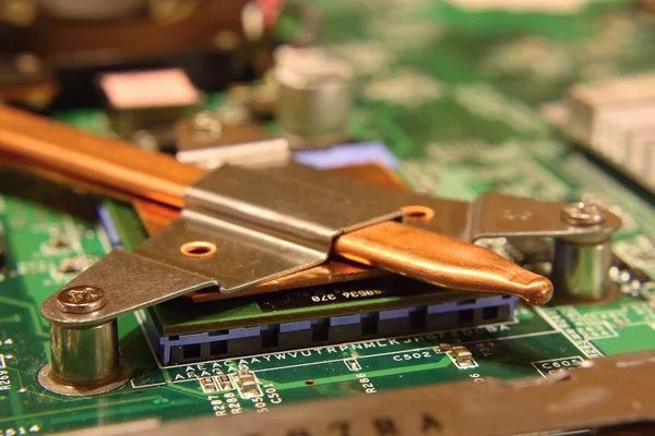 PCB with populated components on green layer ⬇ Stock Photo, Image by ...